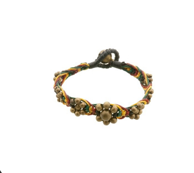 Bracelet brésilien Rasta - Perles couleur de Jamaïque 8221