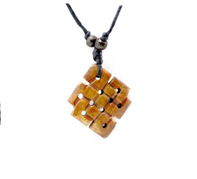 COLLIER PENDENTIF NOEUD INFINI SANS FIN TIBETAIN - Pendentifs tibetains ...